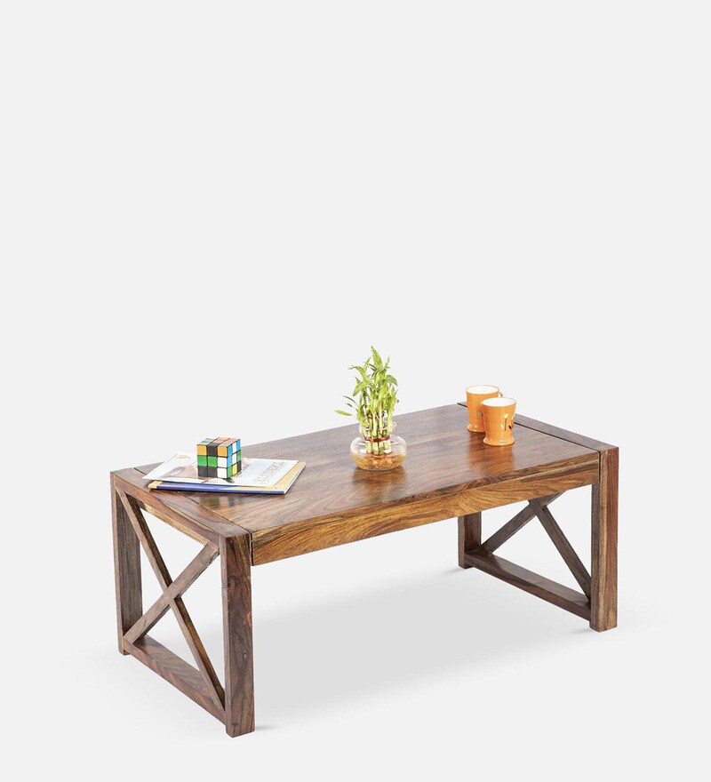 Buy Hudson Coffee Table in Teak Finish by Ikiriya Online - Modern ...