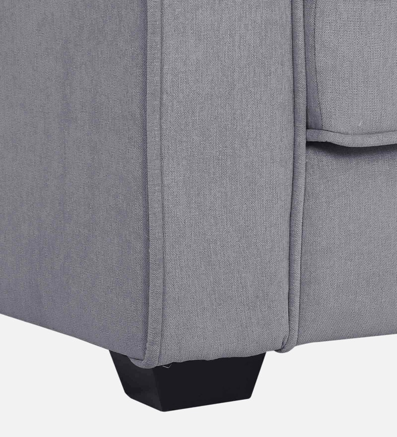 Buy Hugo Fabric 1 Seater Sofa In Ash Grey Colour By Woodsworth Online ...