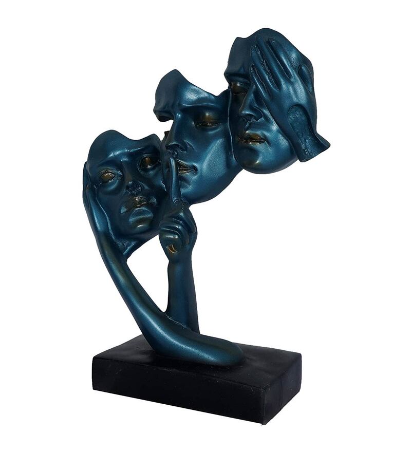 Buy Human Face Polyresin Human Figurine by Kunti Craft Online - Human ...