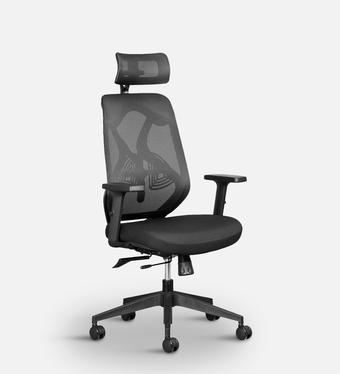 Buy Hydra Breathable Mesh Ergonomic Chair in Black Colour with Headrest ...