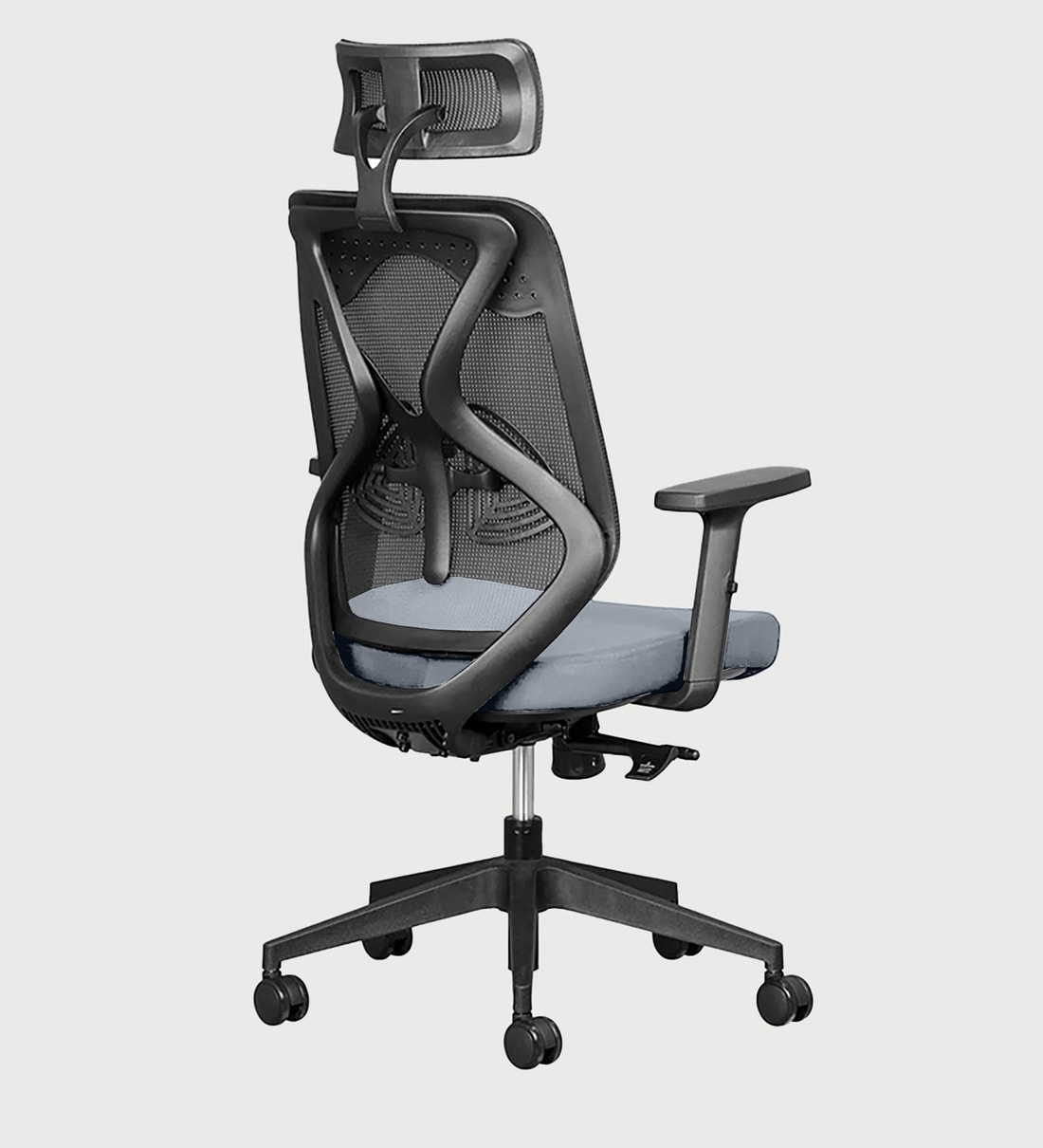 Buy Hydra Breathable Mesh Ergonomic Chair in Grey Colour with Headrest ...