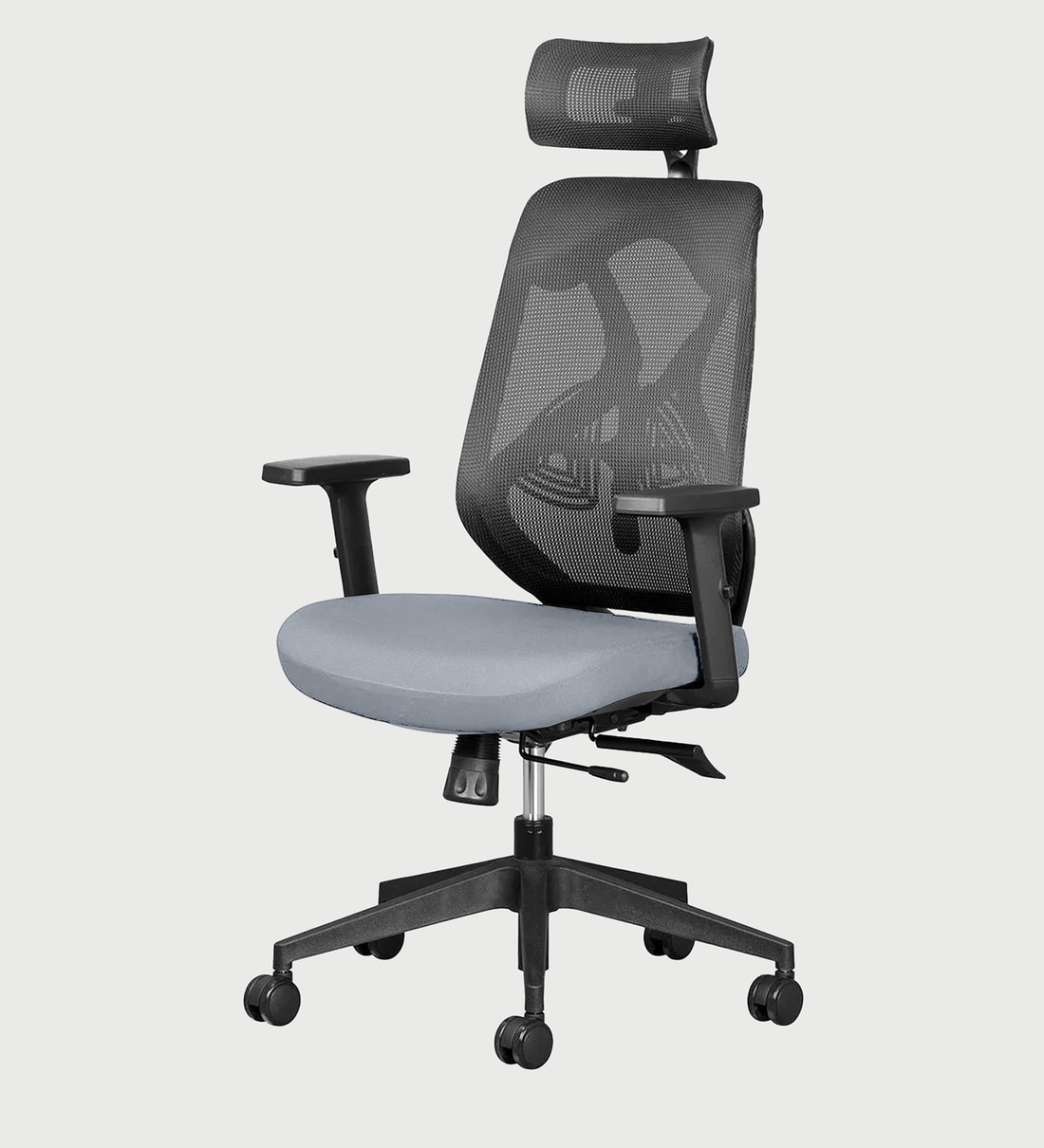 Buy Hydra Breathable Mesh Ergonomic Chair in Grey Colour with Headrest ...