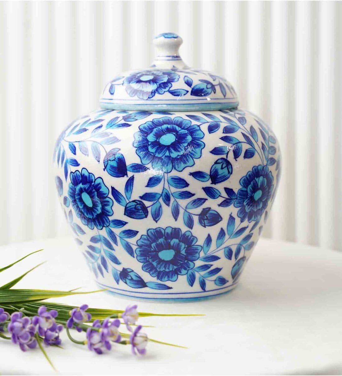 Buy Hydrangeas Pottery Ceramic Handpainted Jar by FolkStorys at 44% OFF ...