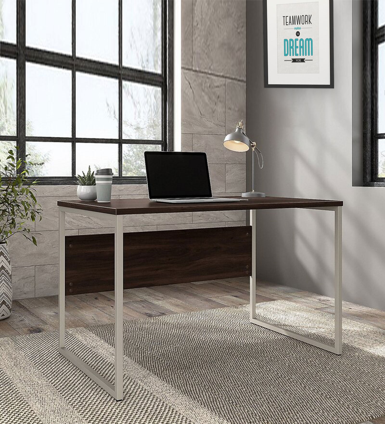 Buy Hybrid Executive Office Desk In Brown Colour at 39% OFF by ...