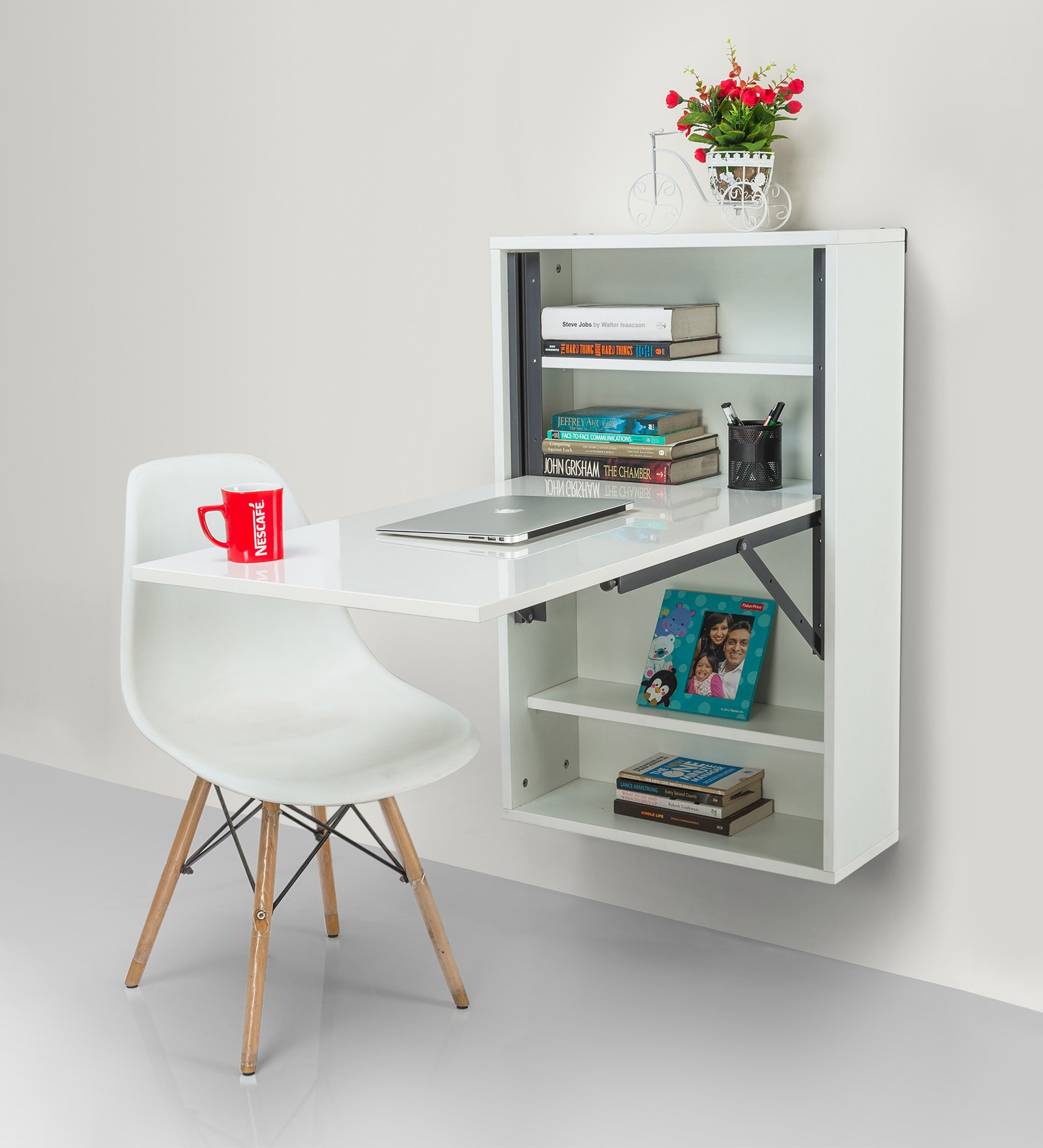 Buy Wall Mounted Table in White Finish Online - Wall Mounted Tables ...