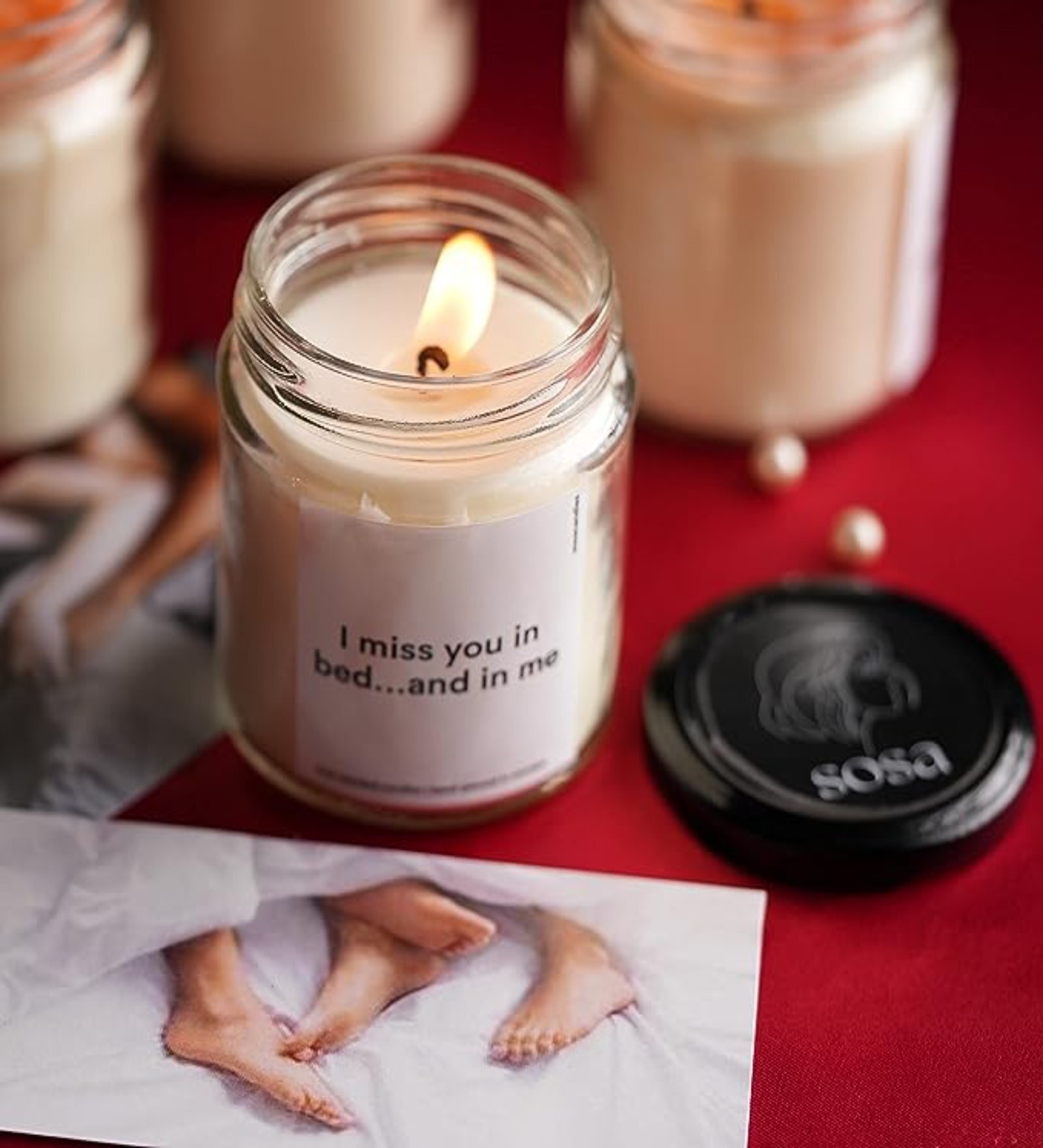 Buy I Miss You Bed Me White Soy Wax Scented Candle at 100% OFF by Sosa ...