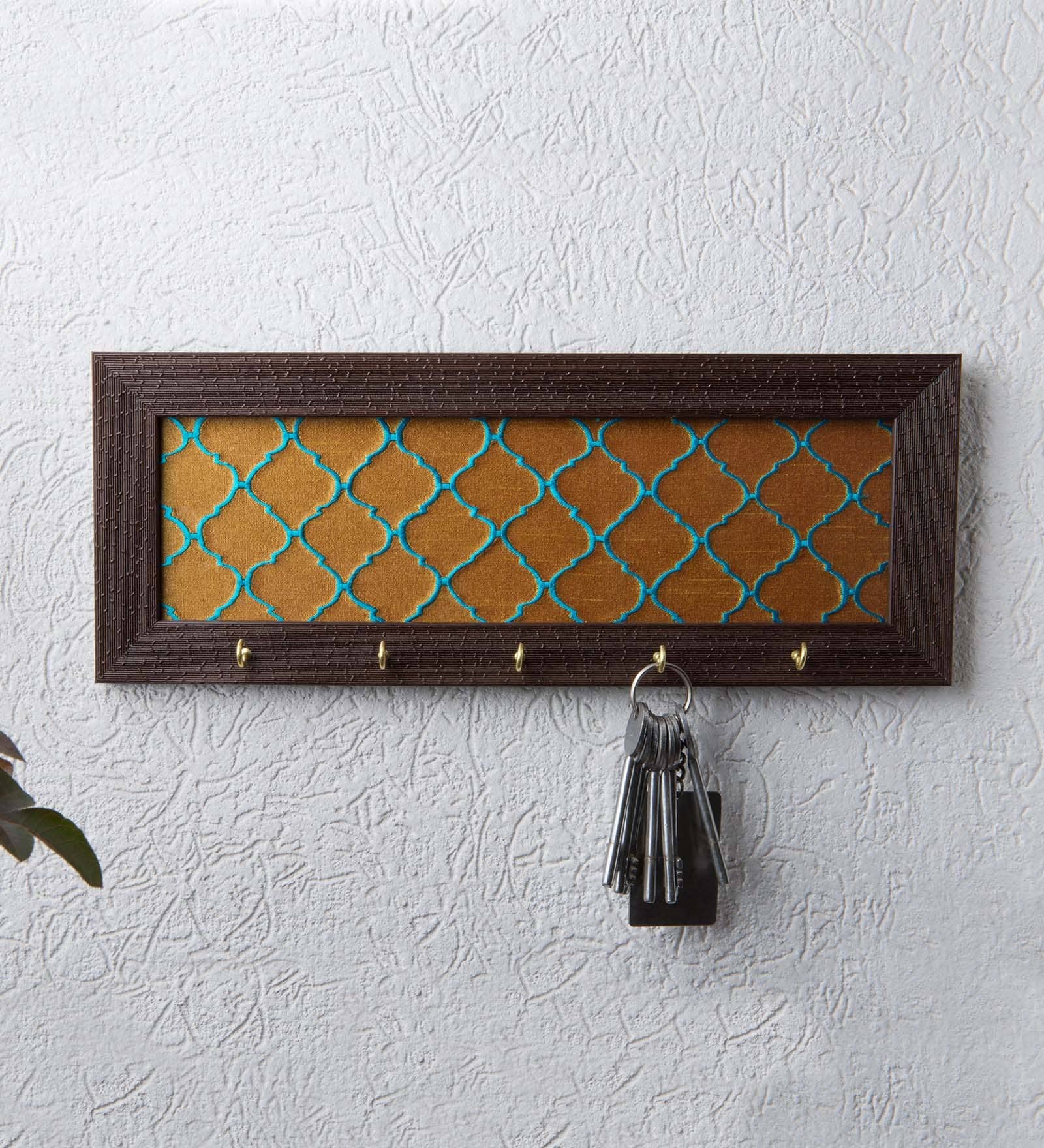 Buy Gold Silk Moroccan Designer Key Holder by I Village Online - Modern ...