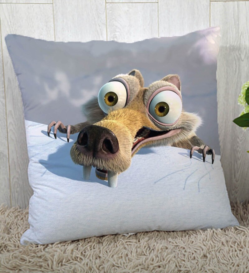 Buy Ice Age White Silk Cushion Cover by Stybuzz Online - Characters ...