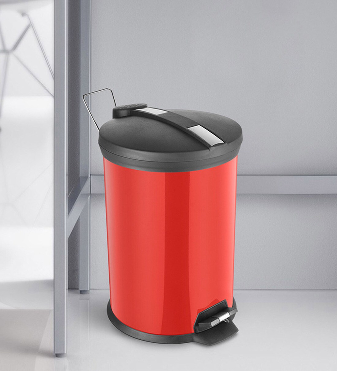 Buy Ideale Stainless Steel & Plastic 7 L & 3.5 L Red & Silver Paddle ...