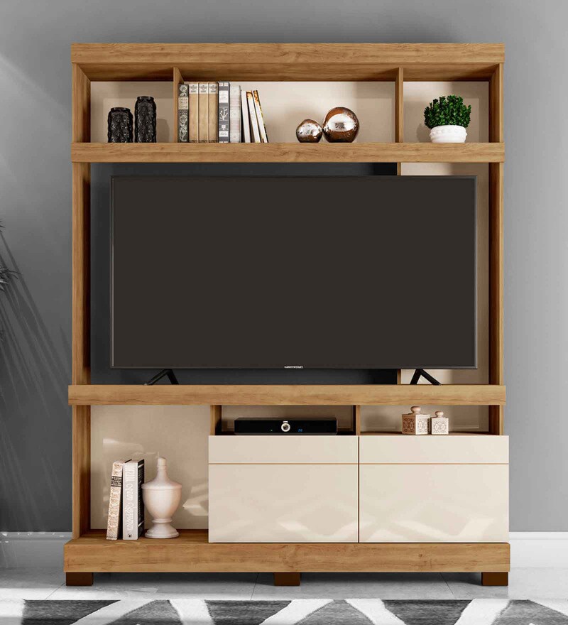 Buy Idealle TV Unit in Buriti & Off White Finish for TVs up to 55\ by ...