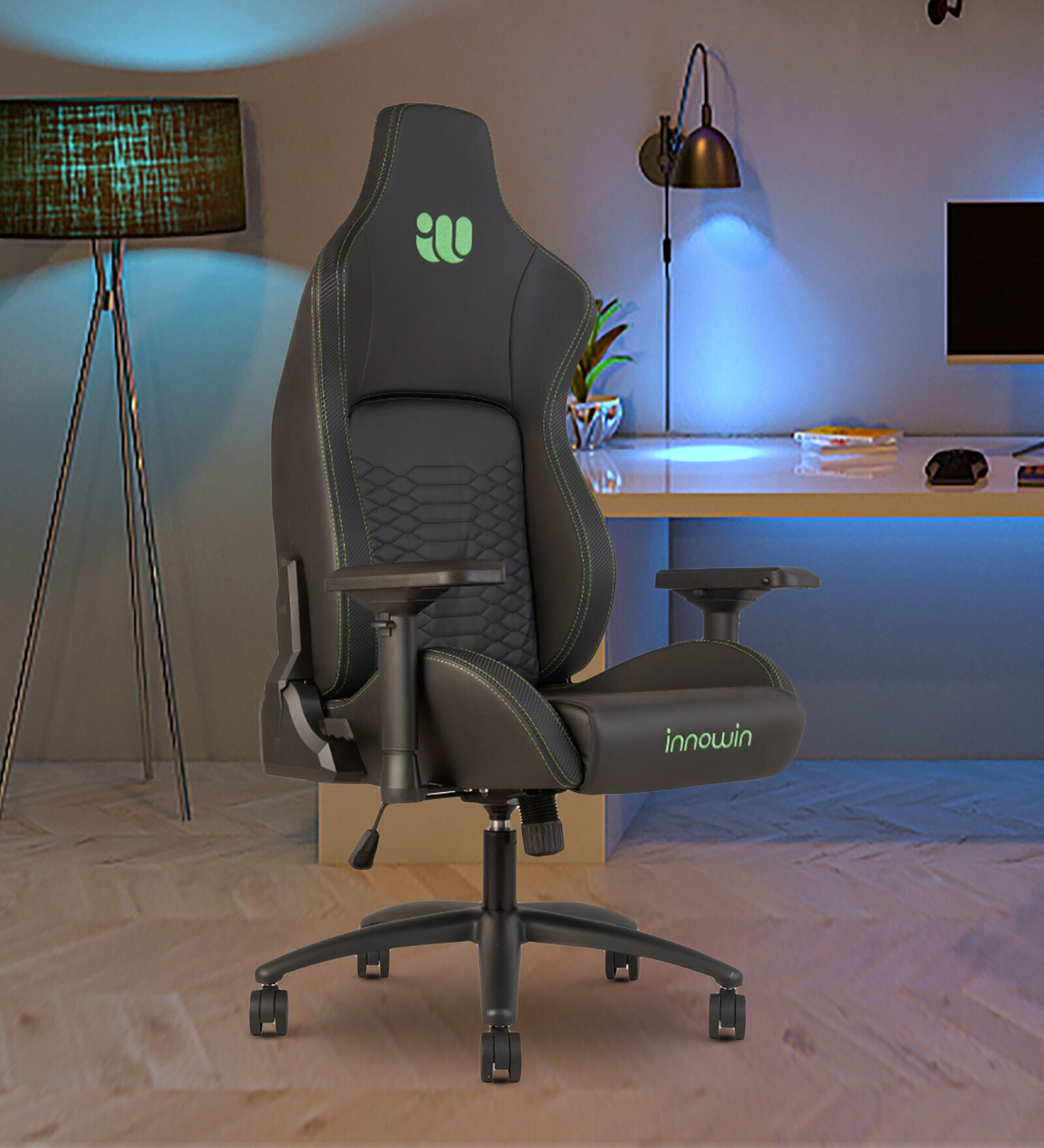 Buy Argo Gaming Chair in Black & Green Colour at 100% OFF by Innowin ...