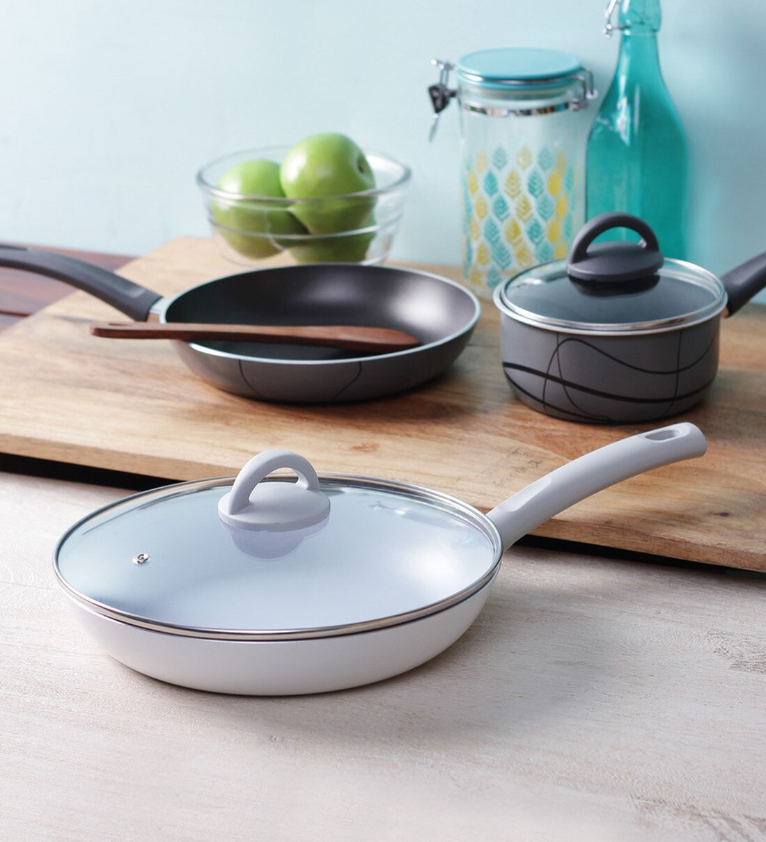 Buy Ceramic Coated Non Stick Frying Pan with Lid - 26 Cm by Illa Online ...