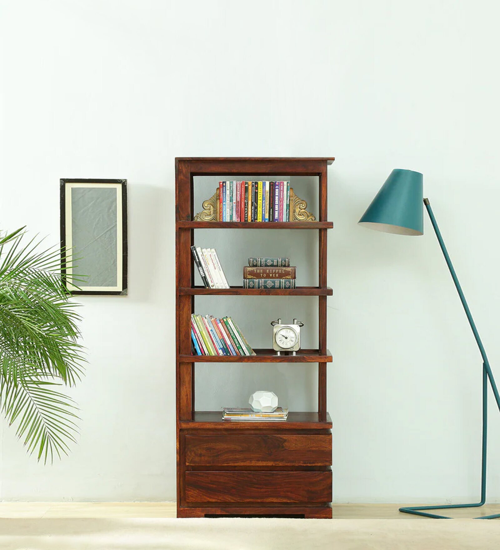 Buy Orenburg Sheesham Wood Book Shelf In Honey Oak Finish at 10% OFF by ...