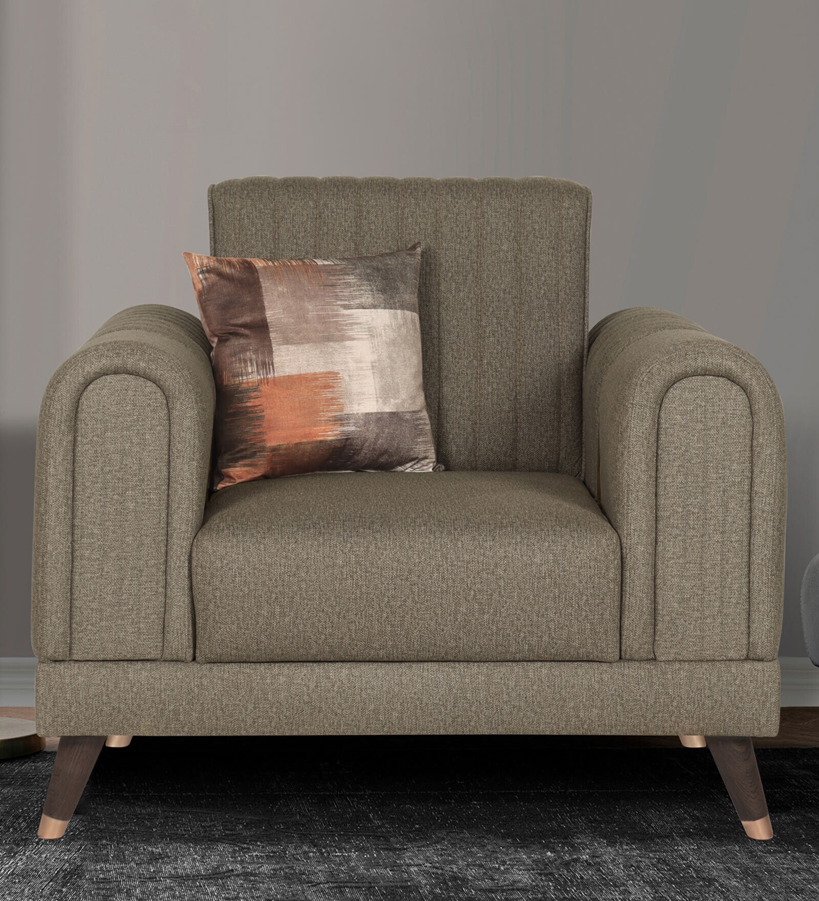 Buy Imperial 1 Seater Sofa In Coffee Brown Colour at 30% OFF by Trevi ...