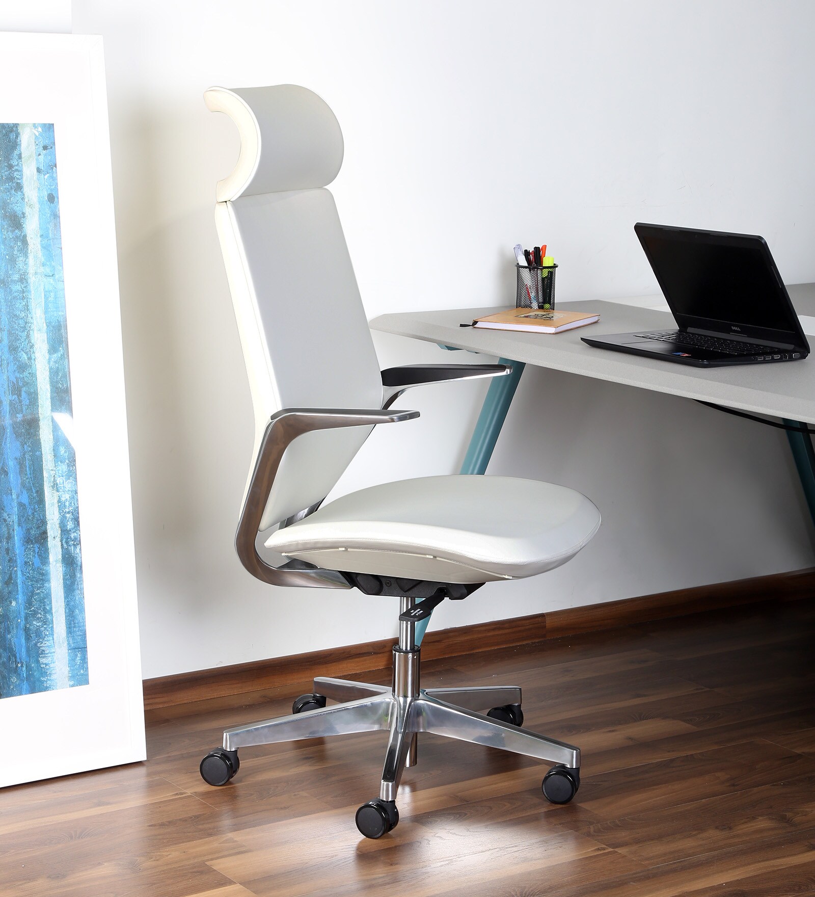 Buy Imported Executive Chair F1 Executive Chair in White Colour By ...