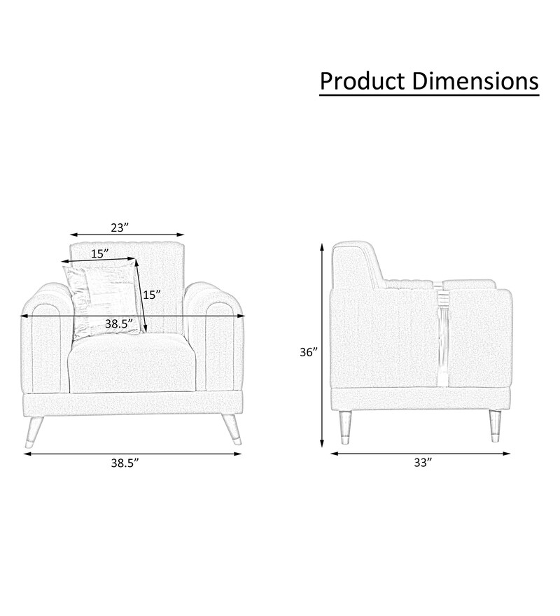 Buy Imperial 1 Seater Sofa In Coffee Brown Colour By Trevi Furniture ...