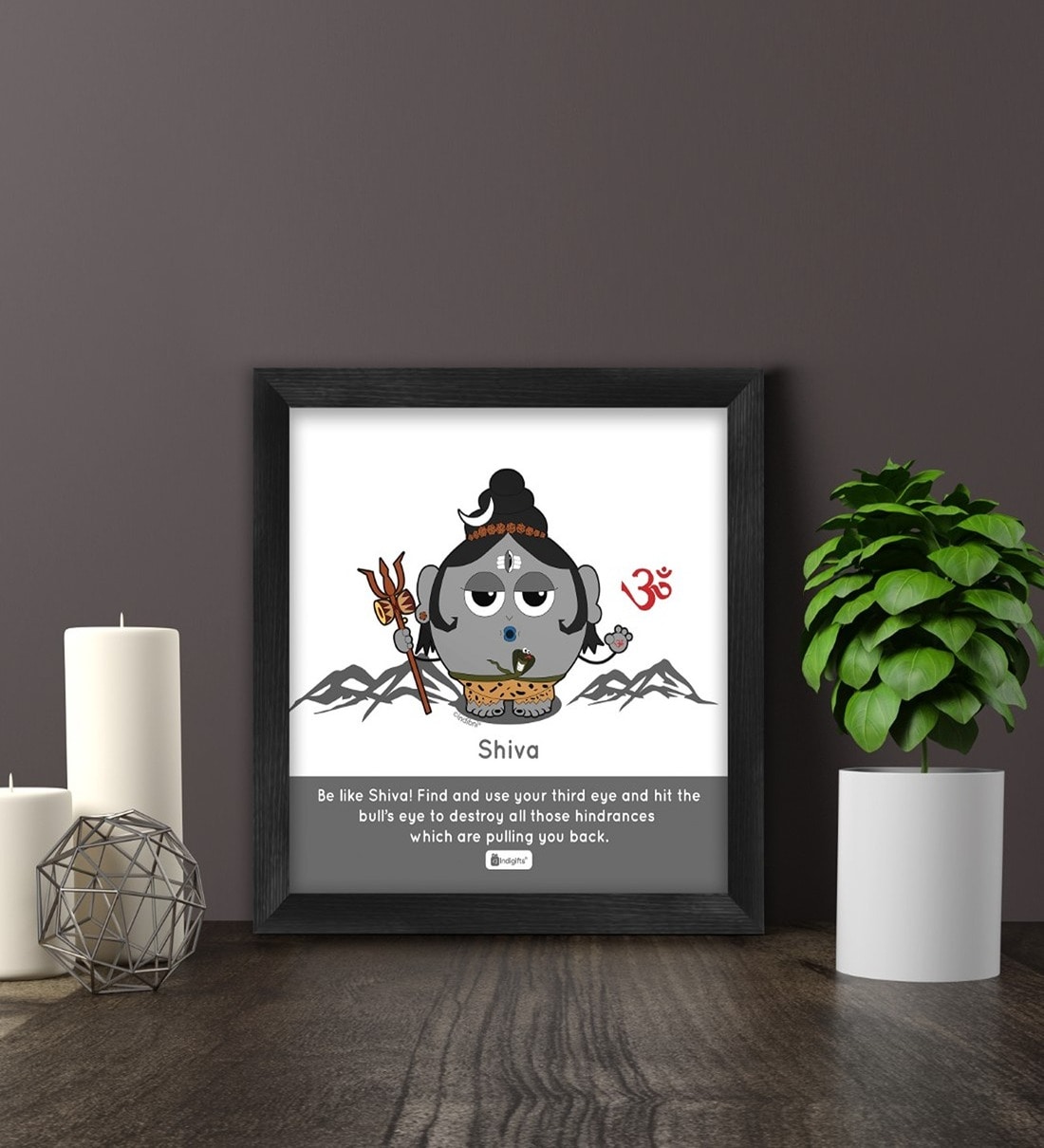 Buy Shiva Printed Grey Poster Frame at 67% OFF by Indigifts | Pepperfry