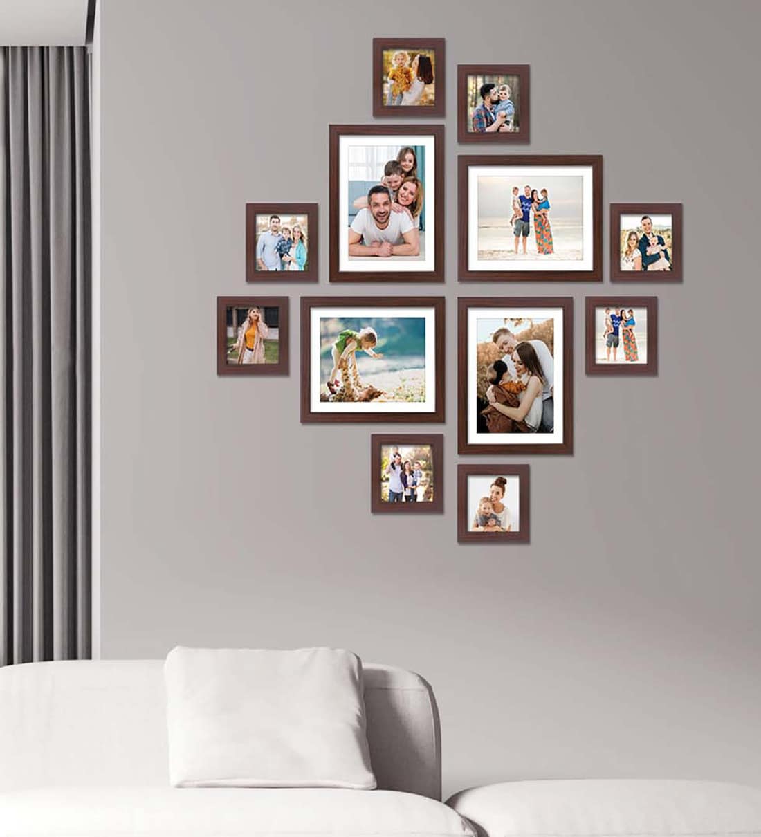 Buy Rose (Set Of 12))-Brown Synthetic Wood Collage Photo Frames at 4% ...