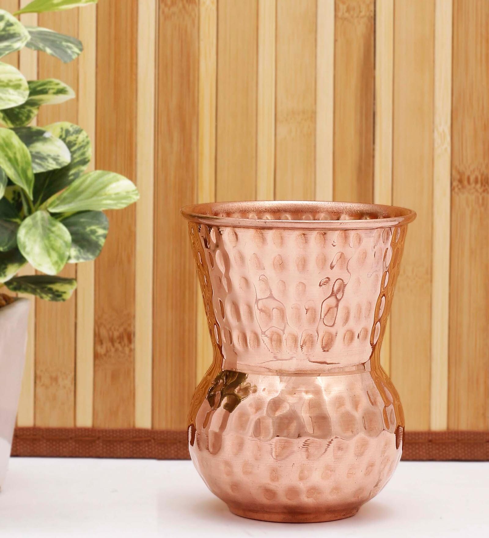 Buy Copper 375 ML Tumbler by Indian Art Villa Online - Tumblers ...