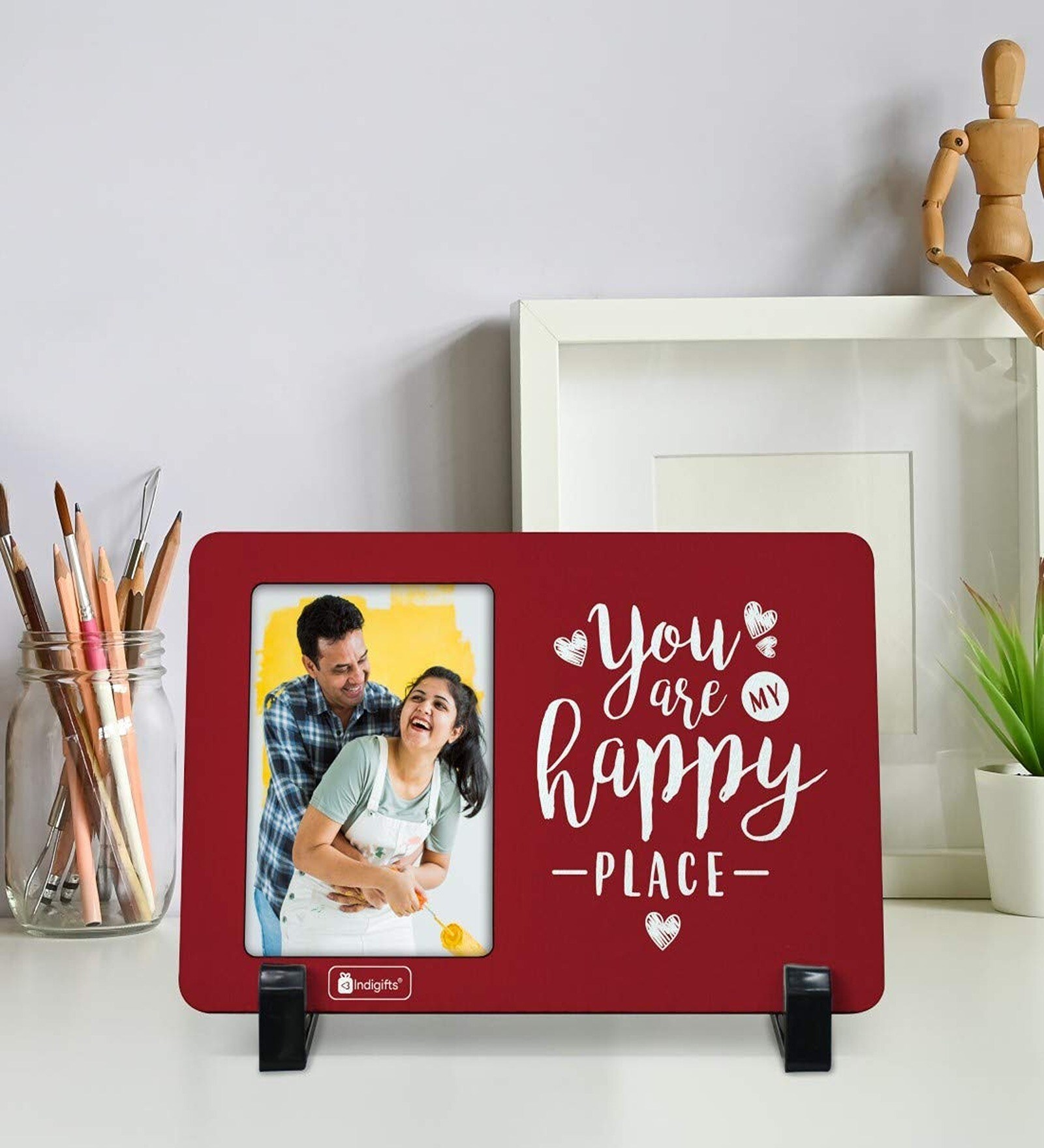 Buy Indigifts Red Table Top Photo Frame at 69% OFF by Indigifts | Pepperfry