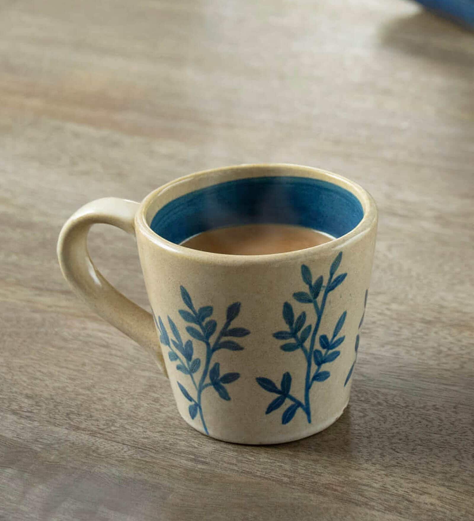 Buy Indigo Lush 250ml White Tea Cup at 100% OFF by Ellementry | Pepperfry
