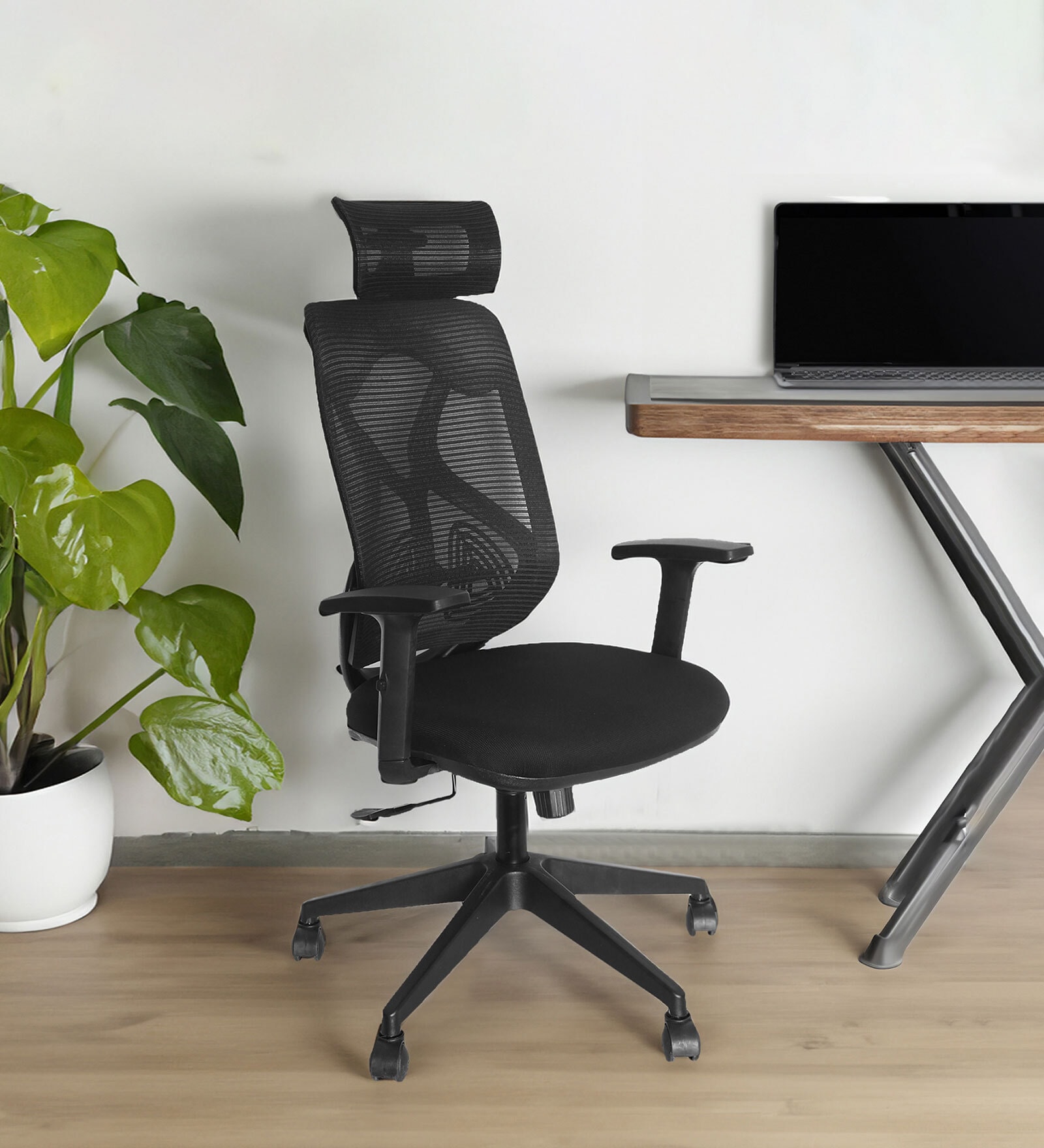 Buy Infinity Breathable Mesh High Back Ergonomic Chair In Black Colour ...