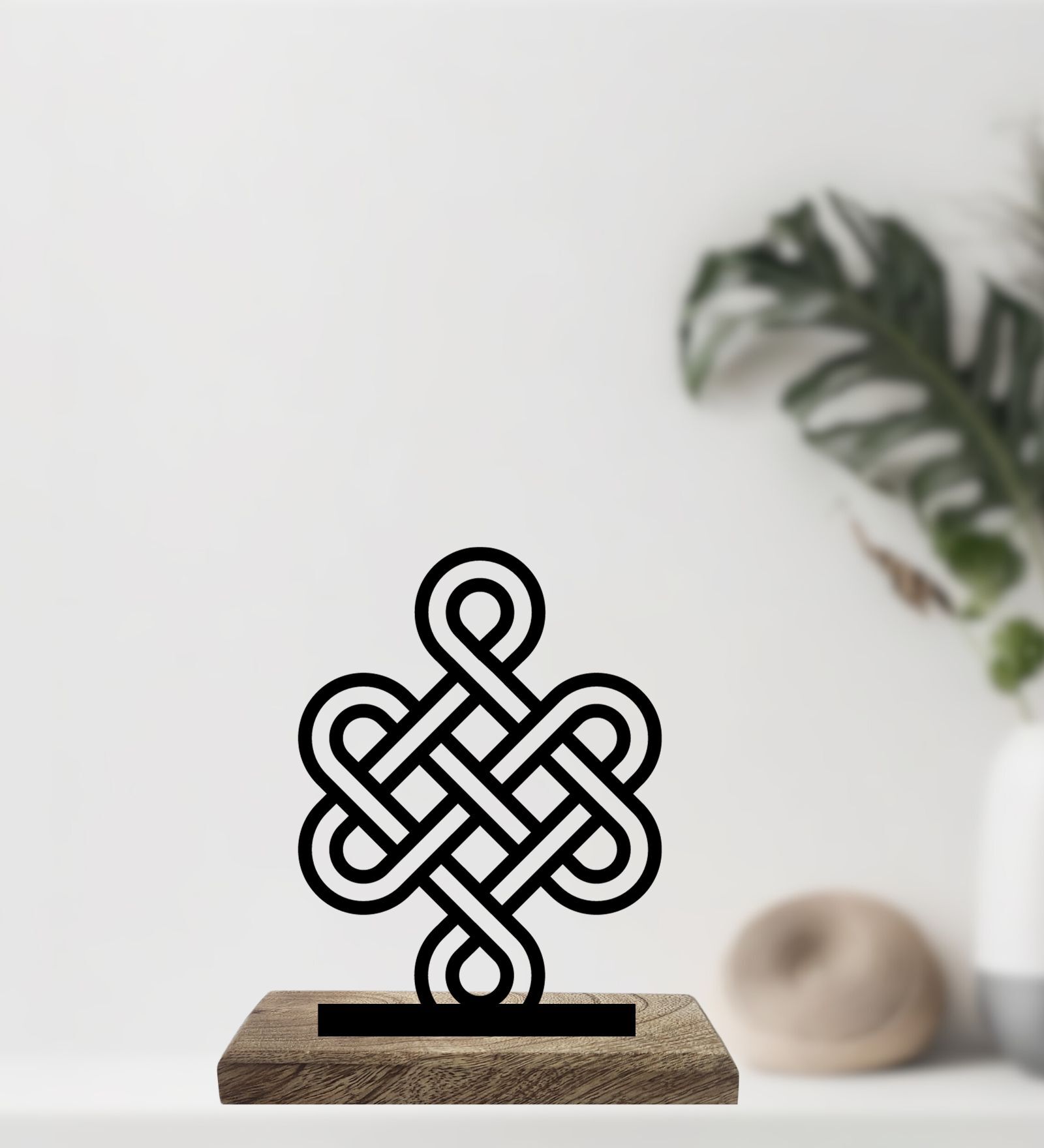 Buy Infinity Knot Black Mango Wood & Iron Showpiece at 25% OFF by ...