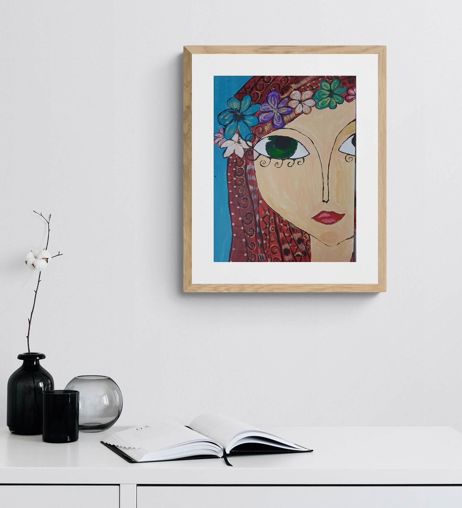 Buy Innocent Beauty Handmade Acrylic On Unframed Canvas Painting at 10% ...