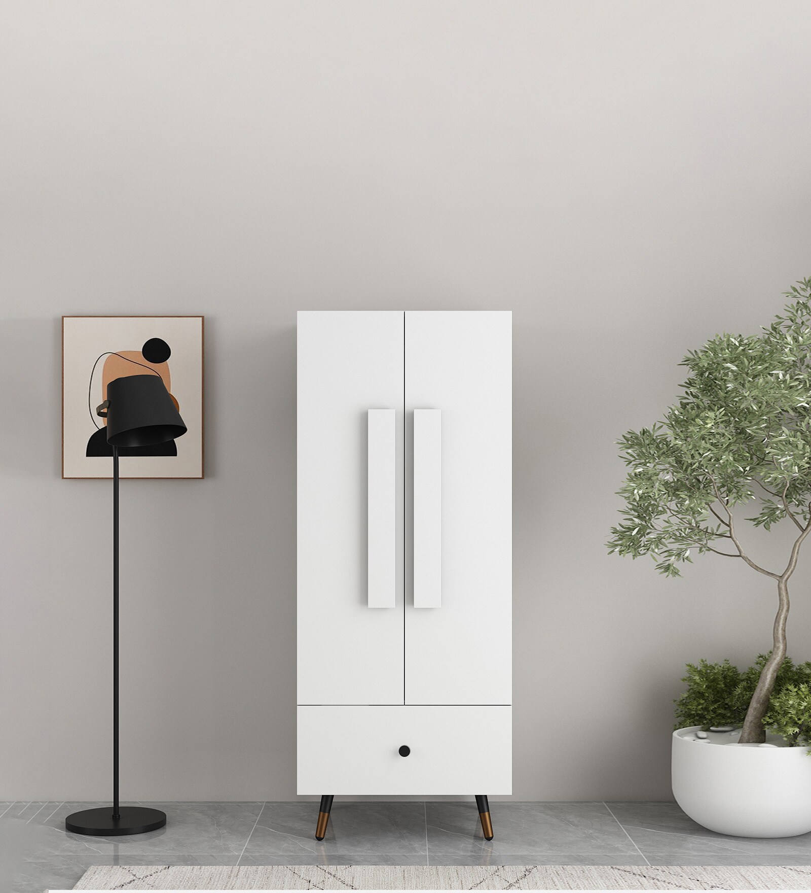 Buy Inova Wood 2 Door Wardrobe in White Finish at 13% OFF by Take ...