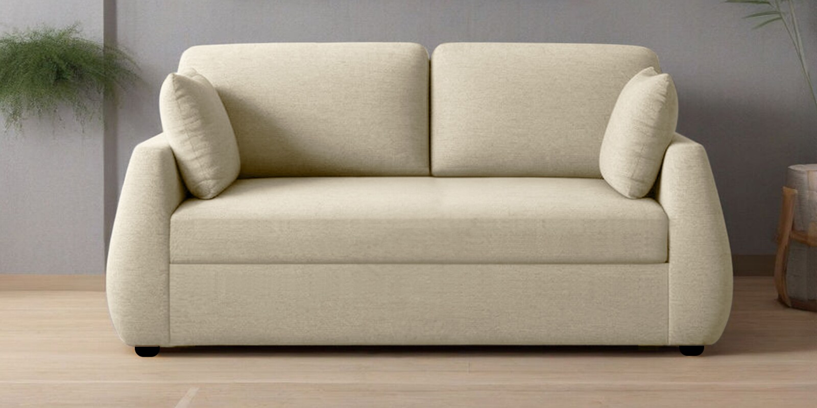 Buy Indigo Fabric 2 Seater Sofa In Creamy Cashmere Colour at 13% OFF by ...