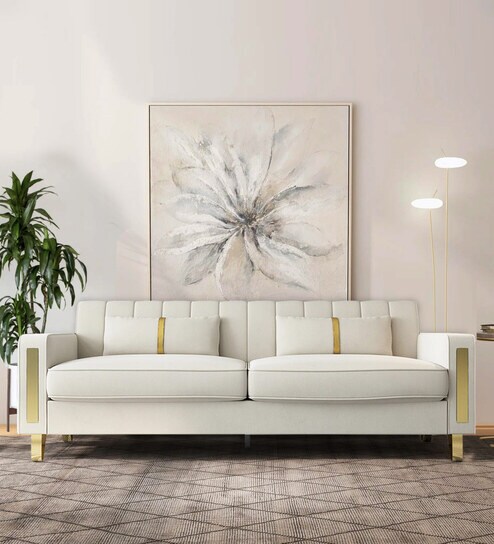 Buy Cream Sofas Online at Best Price in India | Up to 70% Off at PepperFry
