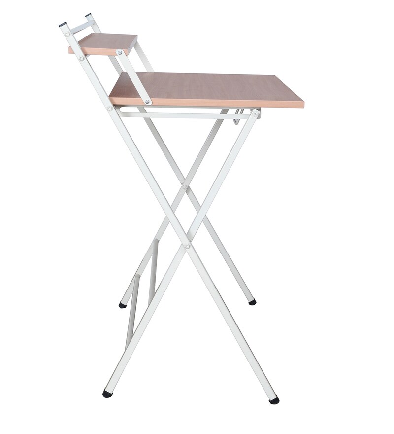 Buy Indiana Metal Foldable Study Table in Bavarian Beech Finish Online ...