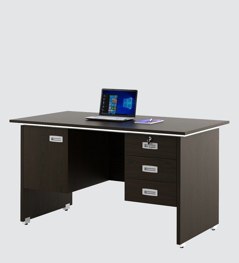 Buy Integra Small Executive Desk in Vermount Finish by Spacewood Online ...