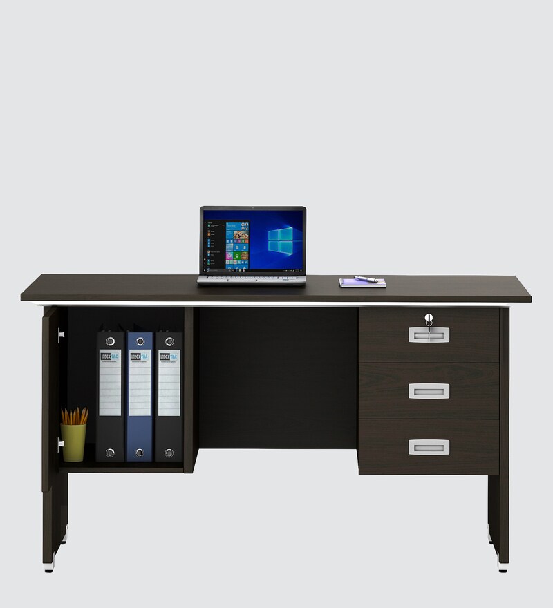 Buy Integra Small Executive Desk in Vermount Finish by Spacewood Online ...
