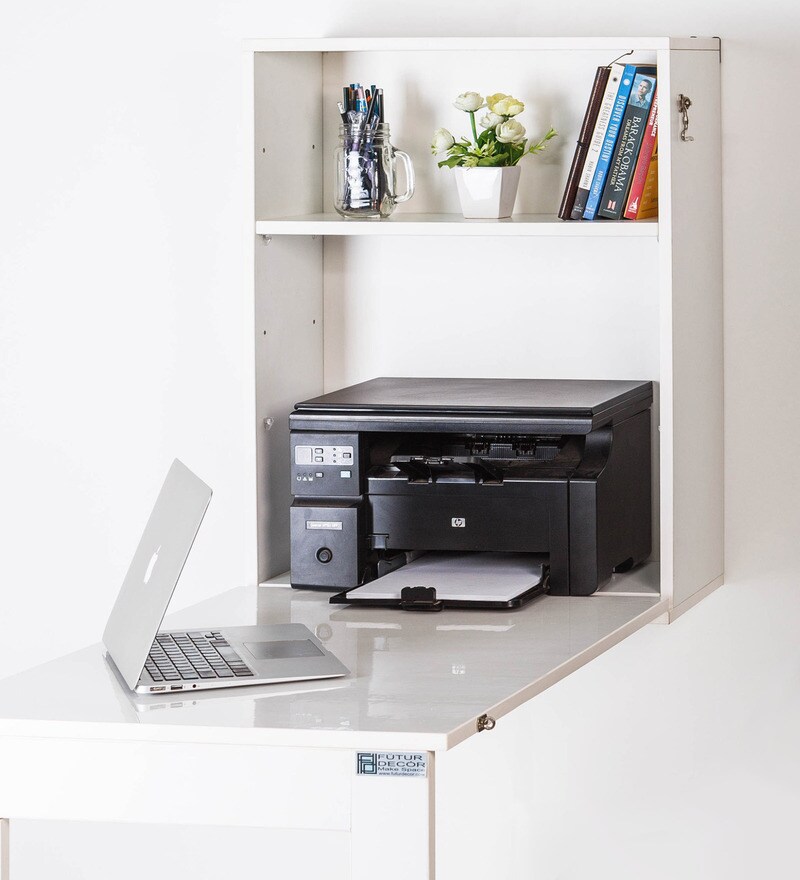 Buy Wall Mounted Table in Wool White Finish by FuturDecor Online - Wall ...