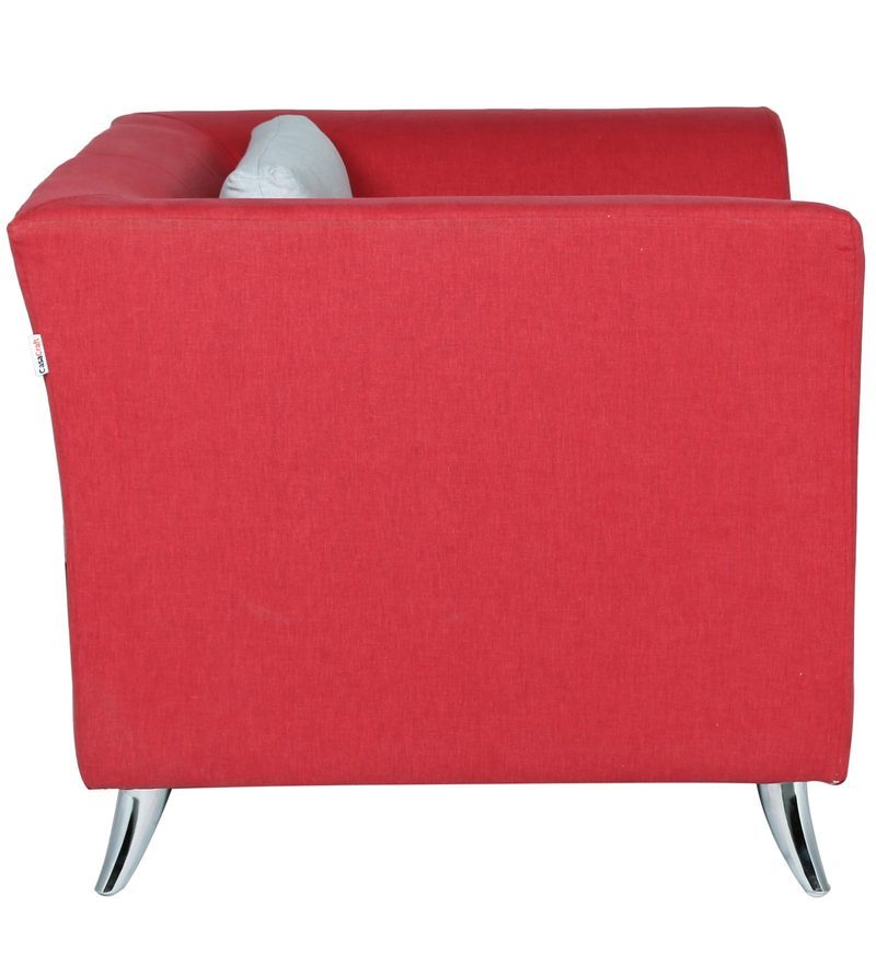 Buy Iowa 1 Seater Sofa in Crimson Red colour by Furnitech Online - 1 ...