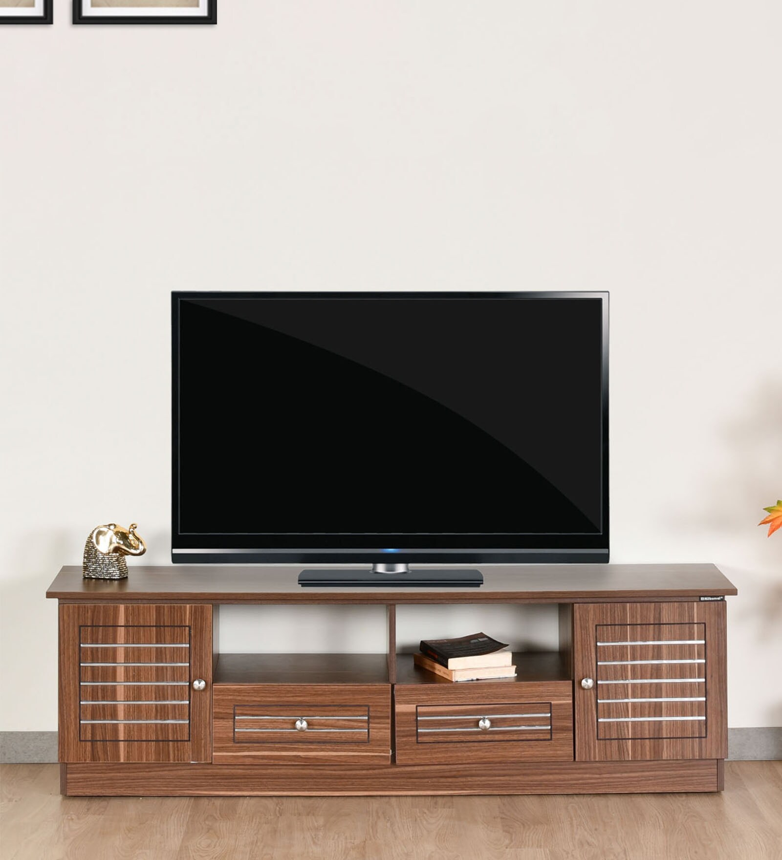 Buy Iris TV Console for TVs in Walnut Finish at 18% OFF by Nilkamal ...