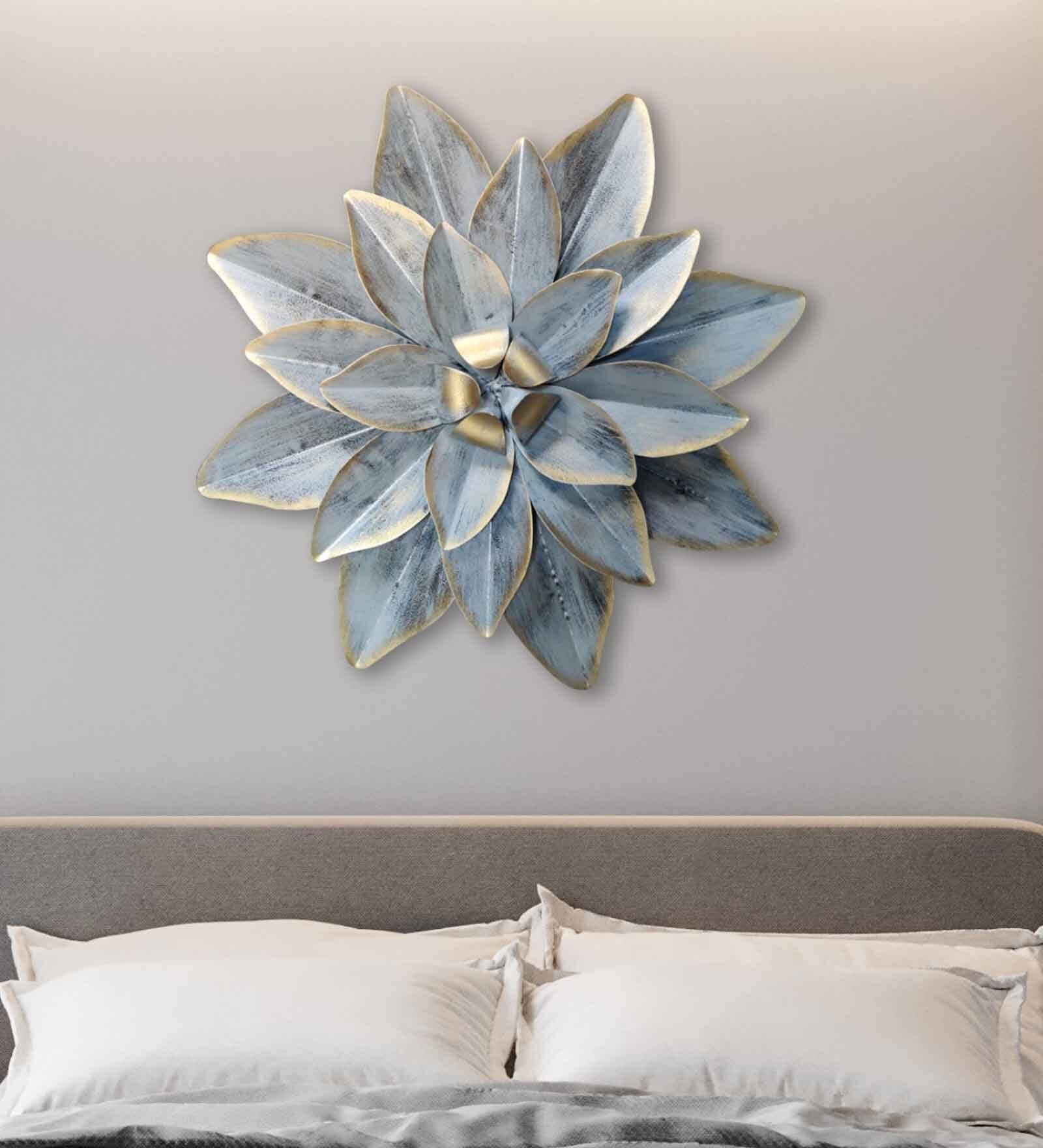 Buy Iron Antique Grey Flower Wall Art By Hanable India at 59% OFF by ...