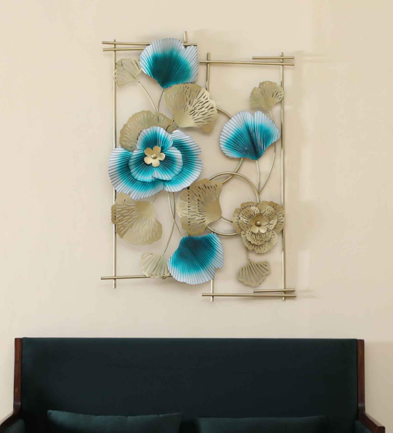 Buy Iron Double Iris Leaf & Flower Metal Wall Art at 13% OFF by Kaptown ...