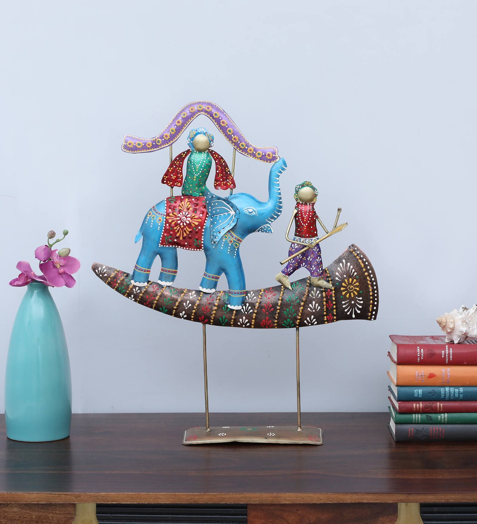 Buy Iron Elephant On Shani Table Decor at 30% OFF by Ganeshay Textiles ...