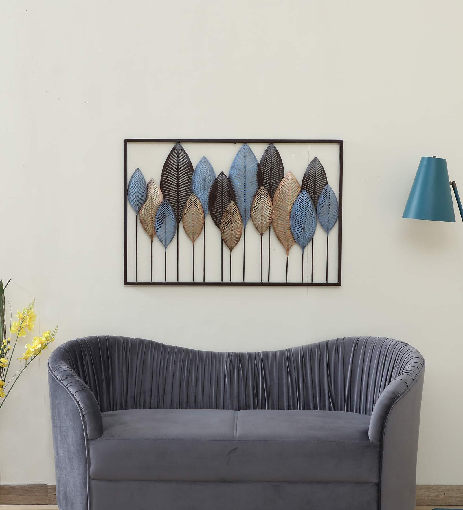 Buy Metal Leaf Multicolour Wall Frame Metal Wall Art at 11% OFF by ...