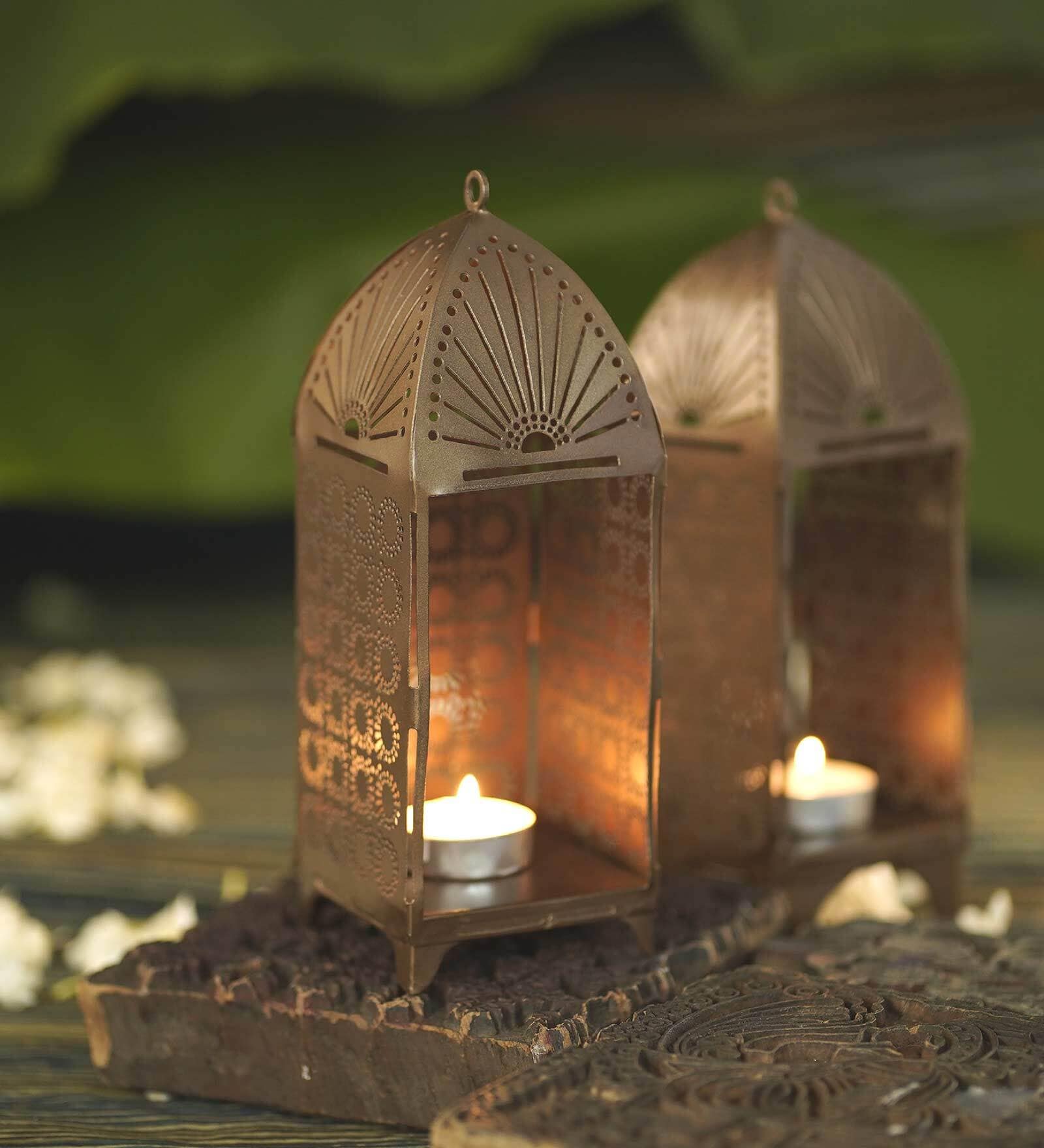 Buy Iron Mandir Table T Light (Set Of 2) at 20% OFF by Courtyard ...