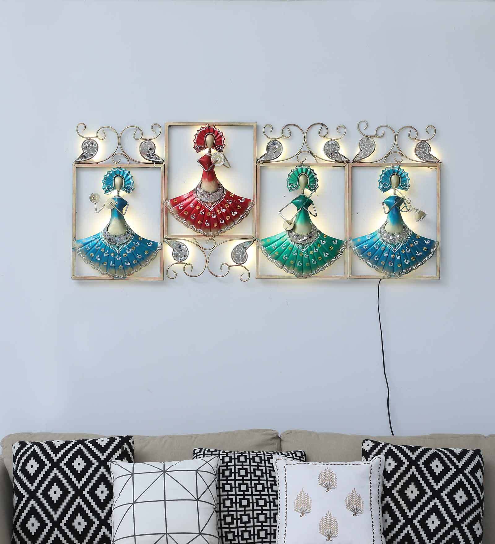 Buy Iron Doll Frame Wall Art With Led In Multicolour at 28% OFF by ...
