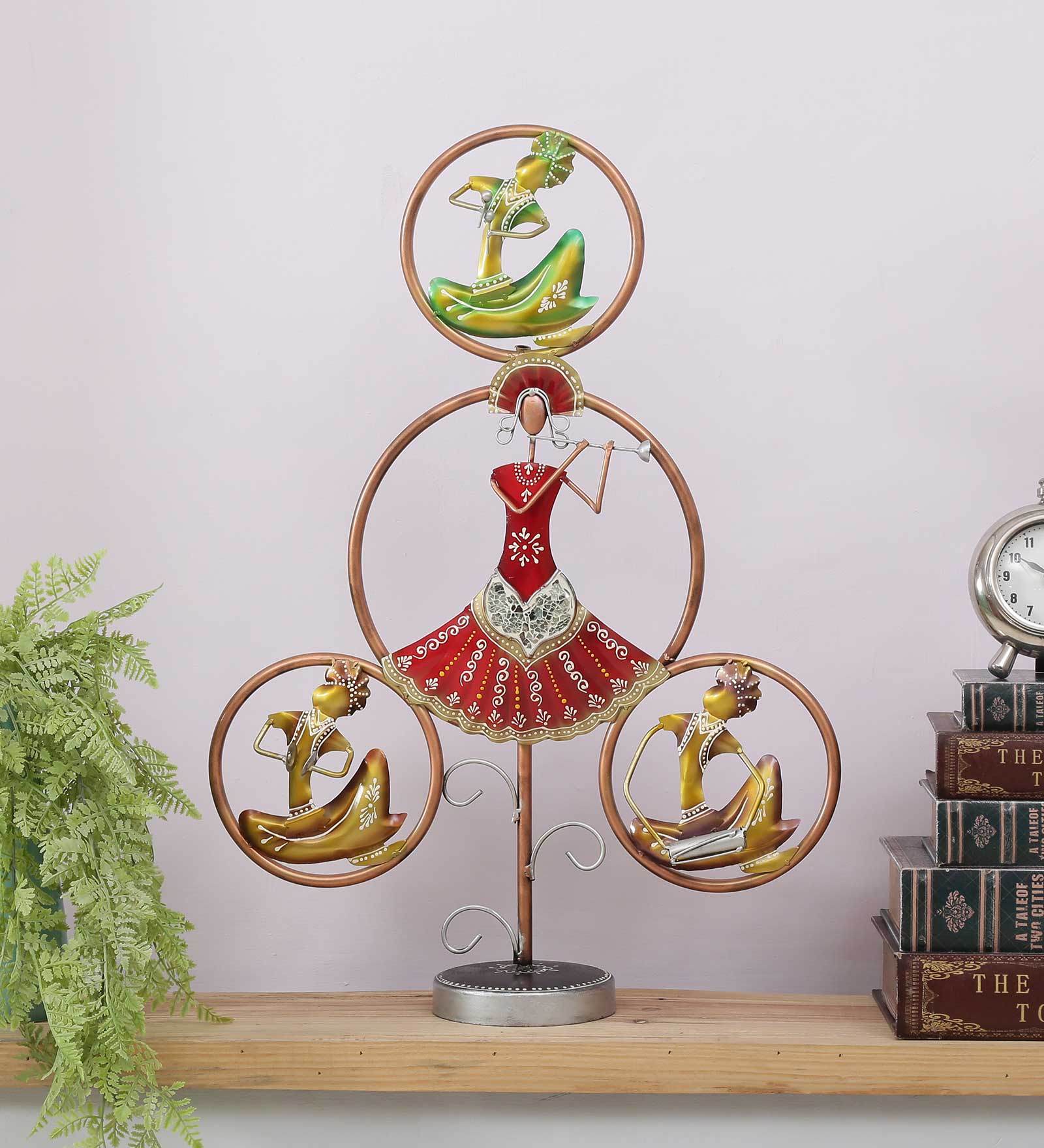 Buy Iron Painted Circle Doll Frame With Stand By Jasolika Creations at ...