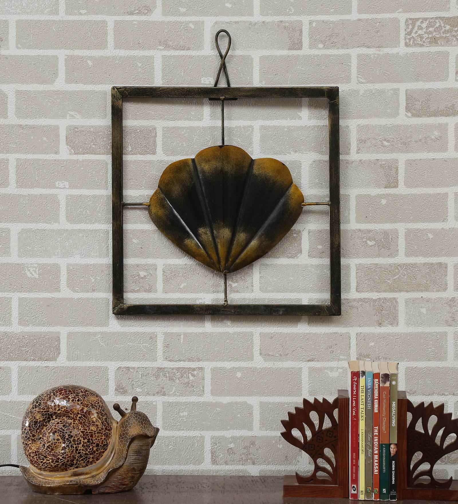 Buy Iron Shell Wall Art In Gold By Decocraft Online - Wildlife Metal ...