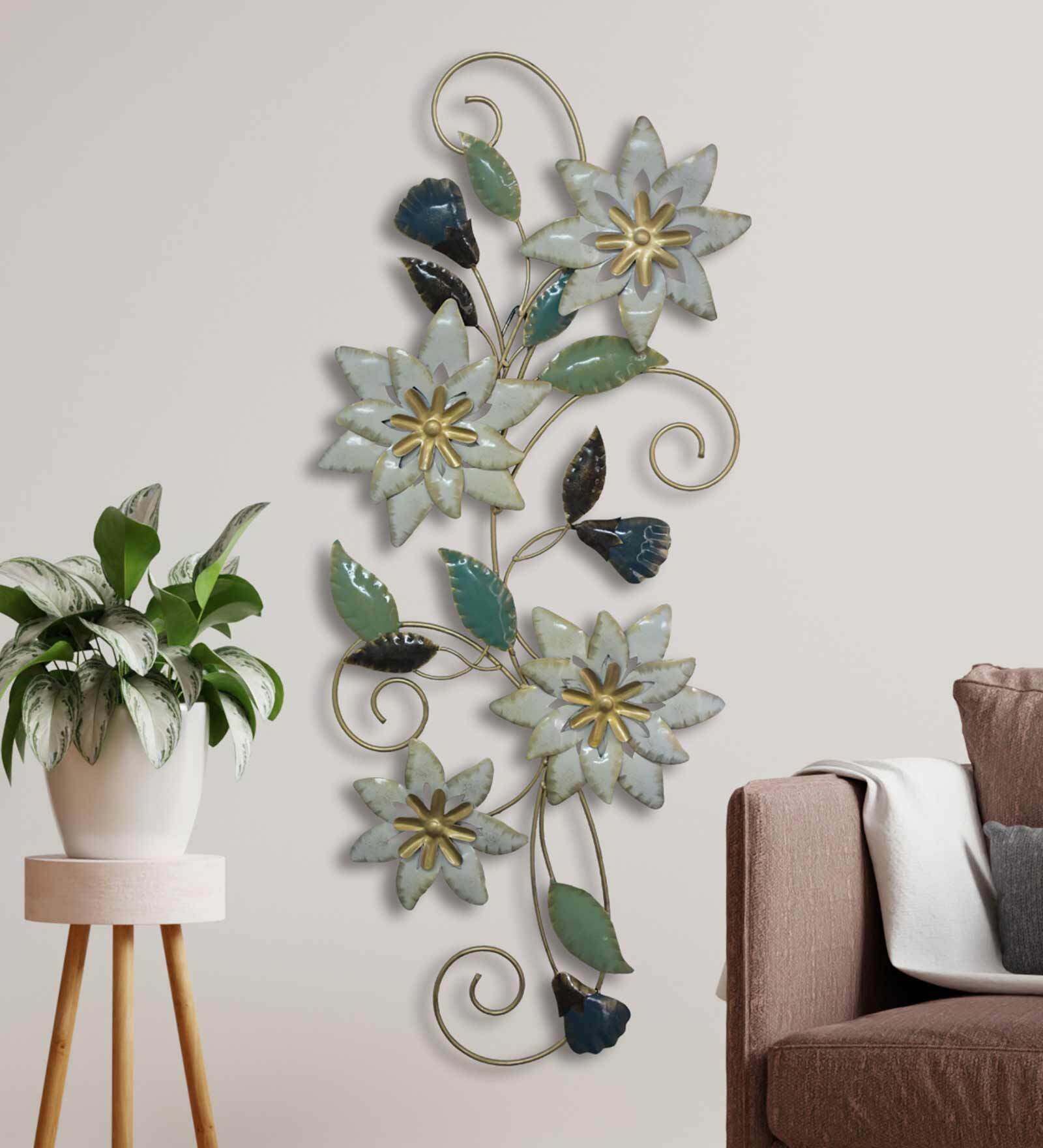 Buy Iron White Flower Vine Wall Art at 30% OFF by Hanable India | Pepperfry