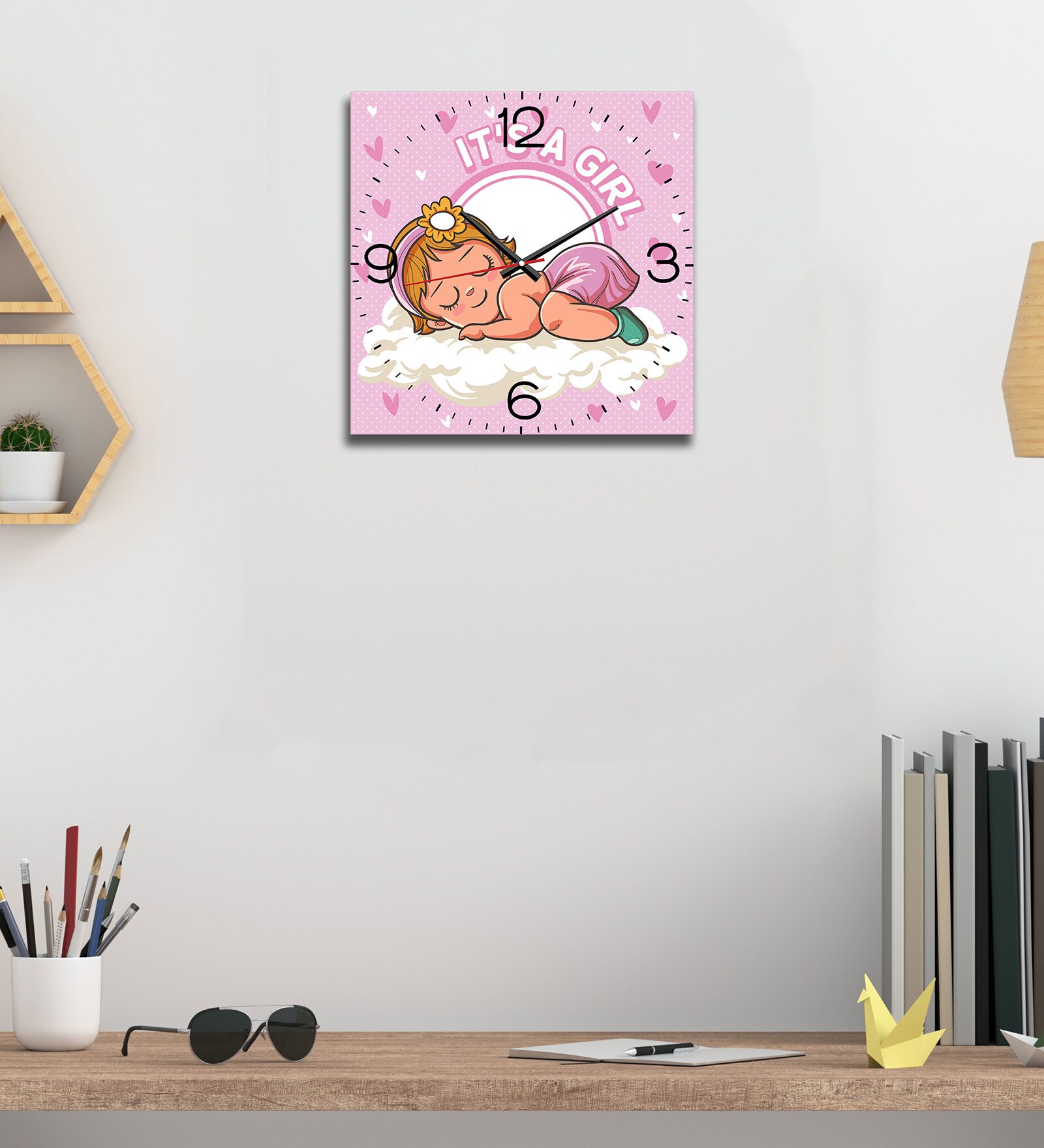 Buy it s a Girl Wall Clock in Multicolour by WENS at 28% OFF by Wens ...