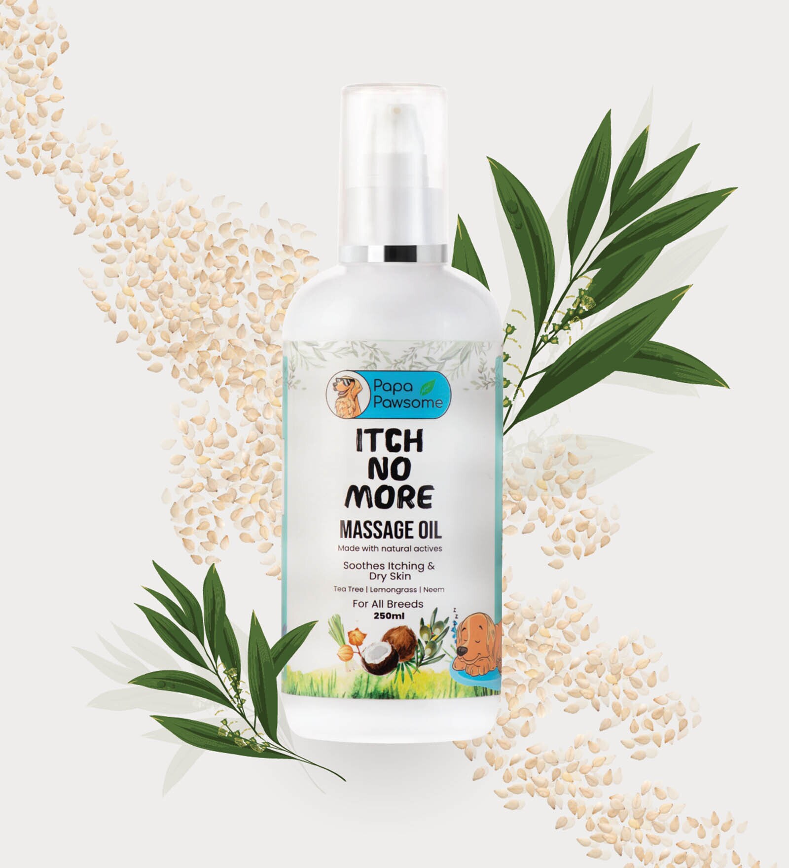 Buy Itch No More 250ml Dog Pet Massage Oil at 100% OFF by Papa Pawsome ...