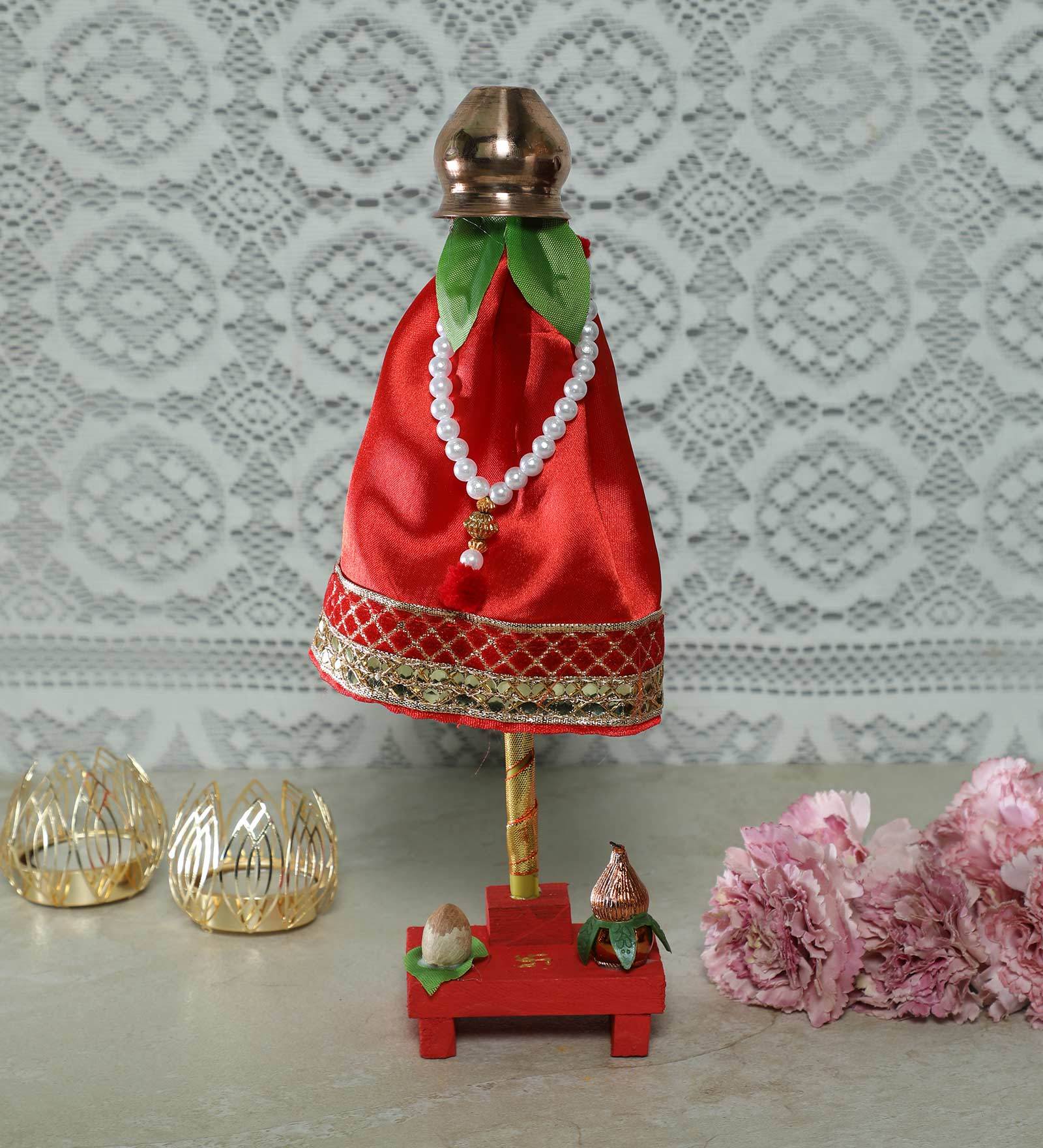 Buy Red Ready Made Gudi Showpiece at 17% OFF by Itiha | Pepperfry