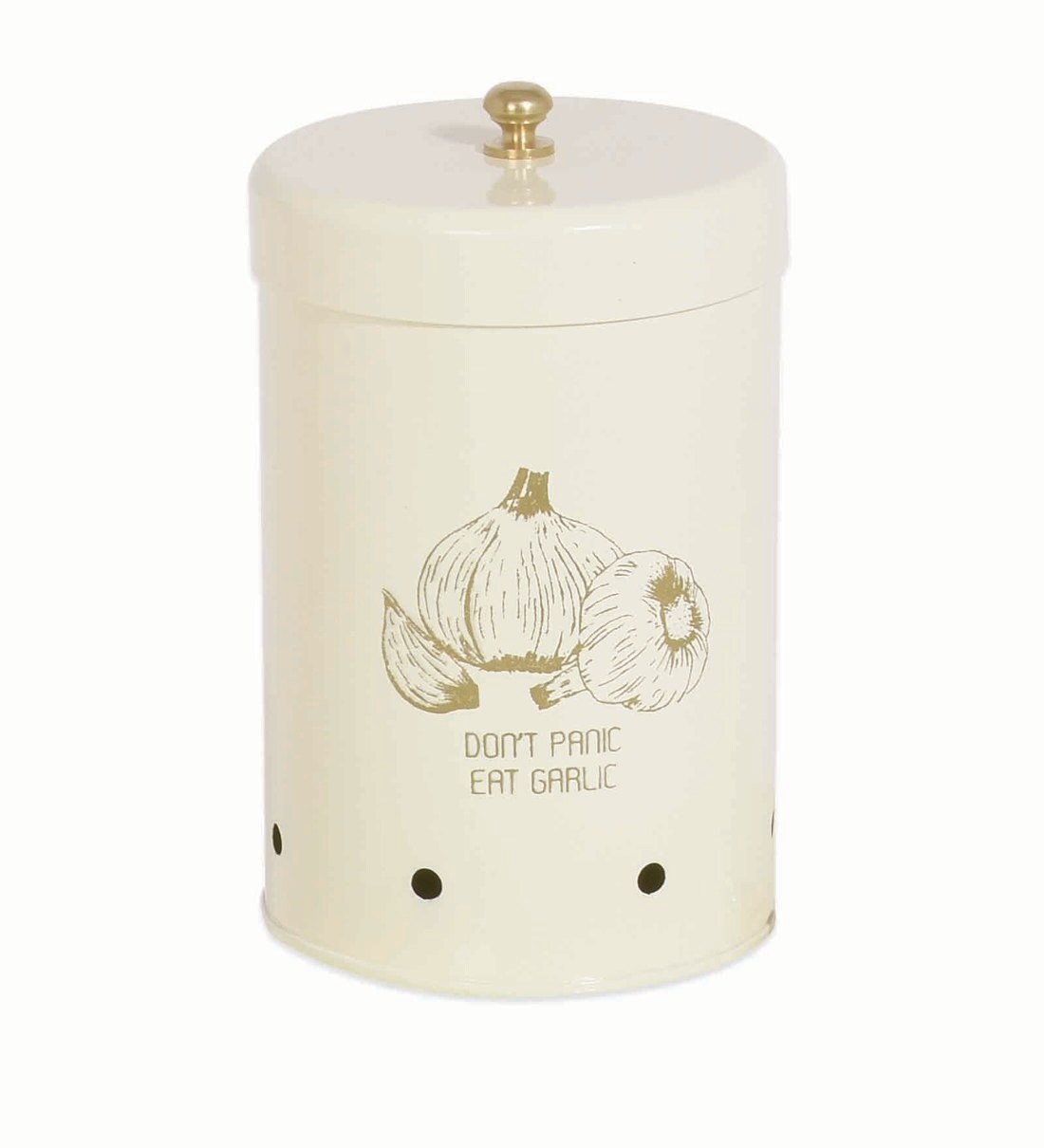 Buy Ivory Finish Steel Storage Canisters Set of 3 By Living With Elan ...